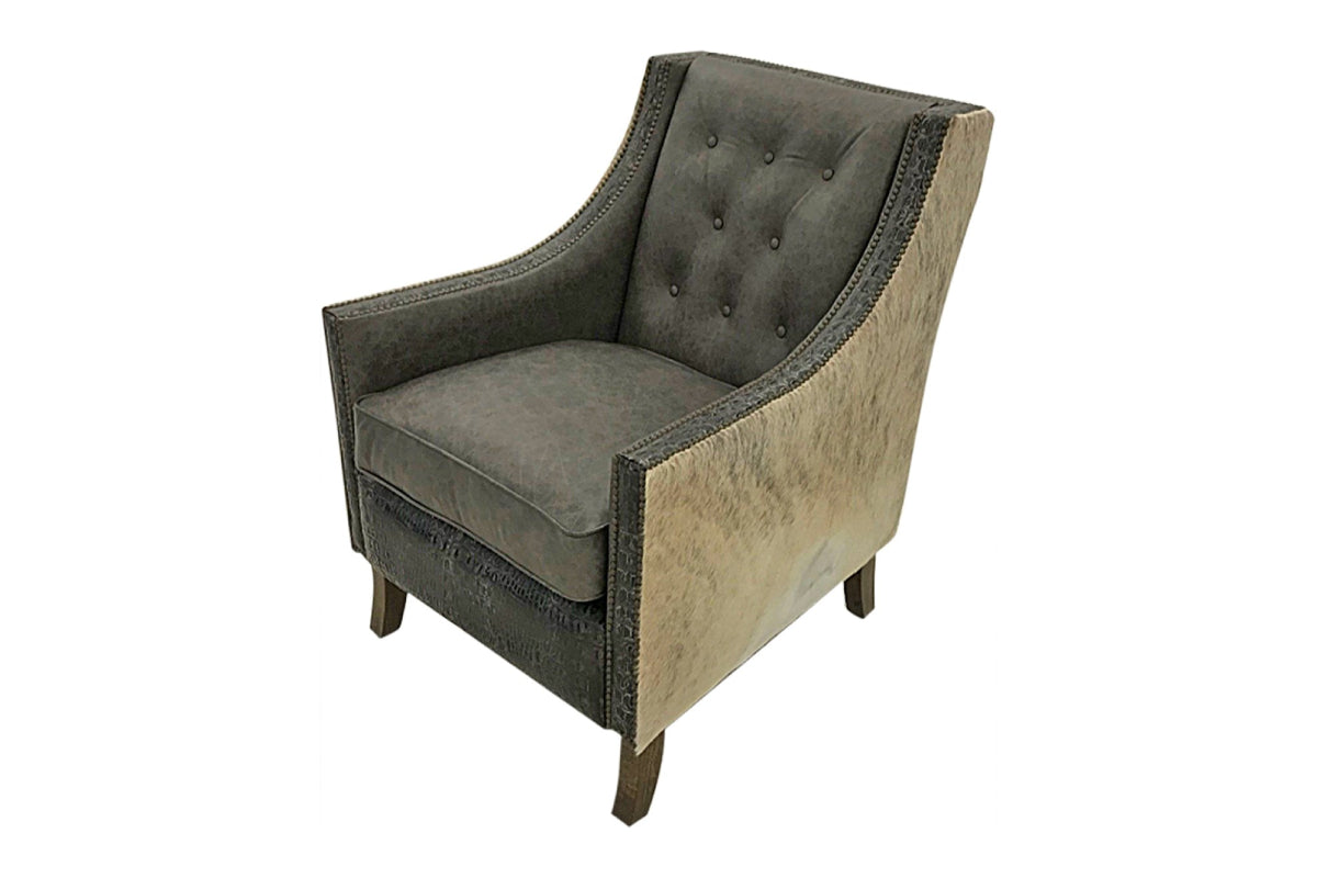Aztec Tufted Lounge Chair – Cowhides Direct