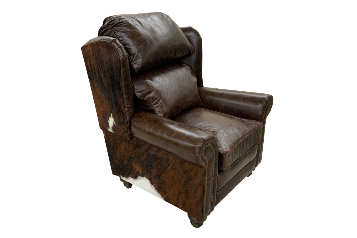 Maverick Oversized Wingback Leather Recliner – Cowhides Direct